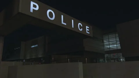 Low angle perspective shot of Police sta... | Stock Video | Pond5