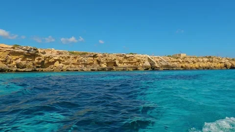 Low-angle sea-level view from sailing bo... | Stock Video | Pond5