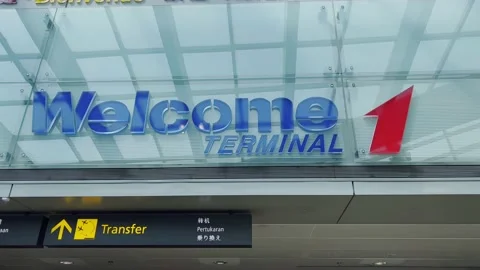 Low angle shot of board written welcome ... | Stock Video | Pond5