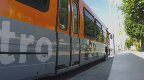 Low Angle Slow Motion View Metro City Bu... | Stock Video | Pond5