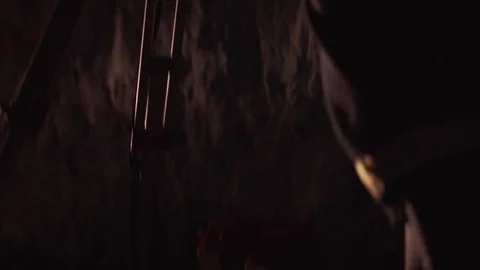 Low angle of underground mine surveyor u... | Stock Video | Pond5