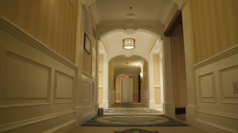Low angle view of hallway empty corridor... | Stock Video | Pond5
