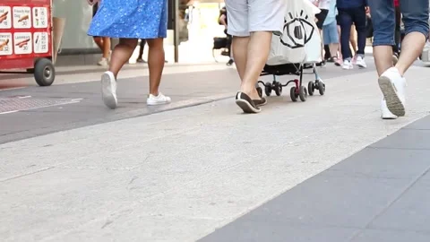 Low angle view of legs and feet of peopl... | Stock Video | Pond5