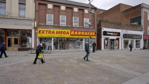 A low budget bargain shop in a rundown U... | Stock Video | Pond5