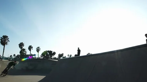 Low to high angle shot of bike rider jum... | Stock Video | Pond5