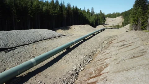 Low pass over a section of large gauge p... | Stock Video | Pond5