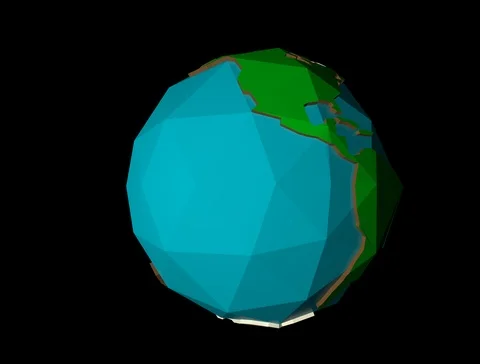 Low poly earth animation | Stock Video | Pond5