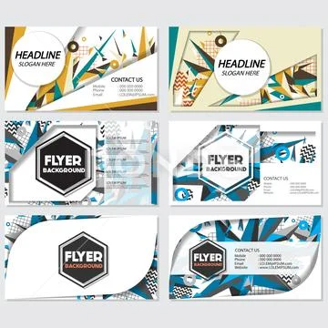 Low Poly Flyer style background Design Template: Royalty Free #74790302