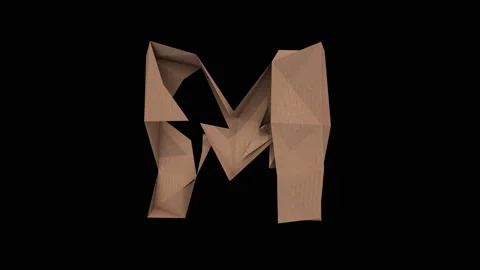 Low polygon cardboard forming text anima... | Stock Video | Pond5