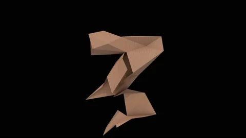 Low polygon cardboard forming text anima... | Stock Video | Pond5