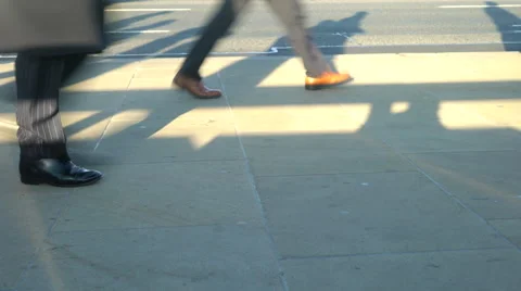 Low view of commuters legs walking acros... | Stock Video | Pond5