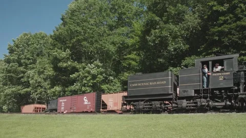 A Low View of a Shay Steam Engine Backin... | Stock Video | Pond5