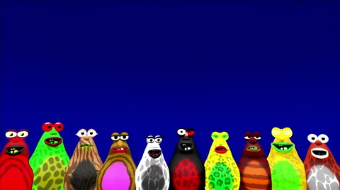 Lower Thirds Cartoon Blobs - Blue Screen... | Stock Video | Pond5