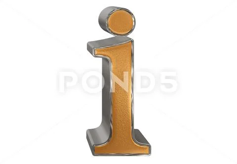 Lowercase letter I, isolated on white, with clipping path, 3D ...