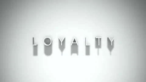Loyalty 3D title animation text with sha... | Stock Video | Pond5