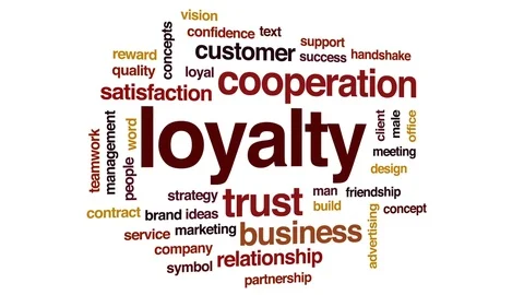 Loyalty animated word cloud, text design... | Stock Video | Pond5