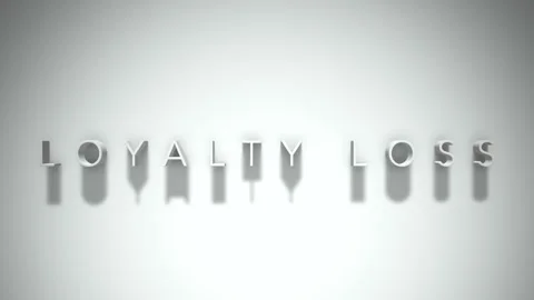 loyalty loss 3D title animation white te... | Stock Video | Pond5