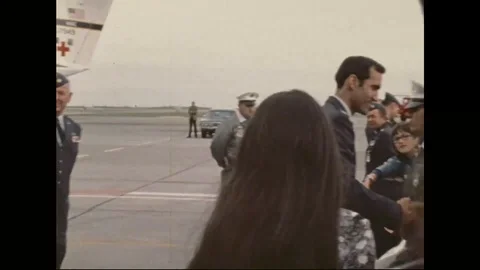 Lt. Col. Robert Stirm greet with crowd a... | Stock Video | Pond5