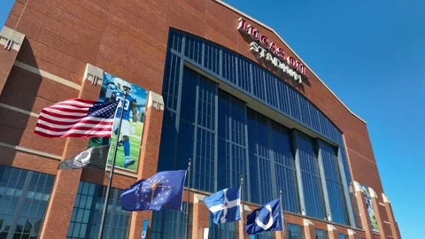 Lucas Oil Stadium is an NFL stadium home... | Stock Video | Pond5