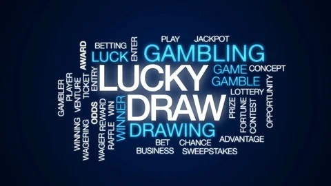 Lucky draw animated word cloud, text des... | Stock Video | Pond5