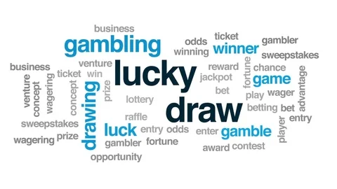 Lucky draw animated word cloud, text des... | Stock Video | Pond5
