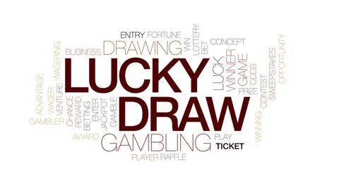 Lucky draw animated word cloud, text des... | Stock Video | Pond5