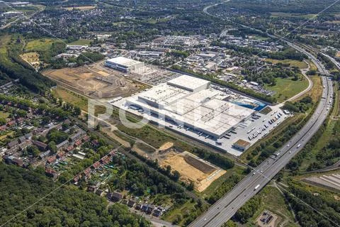 Luftbild, Baustelle für Picnic E-Food-Lager am Edeka Zentrallager ...