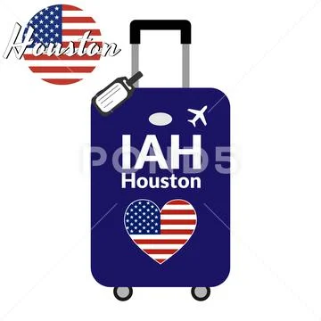 Luggage with airport station code IATA or location identifier and ...
