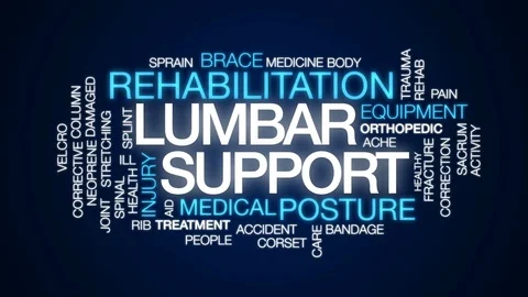 Lumbar support animated word cloud, text... | Stock Video | Pond5