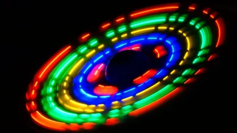 luminous abstract wheel on a black backg... | Stock Video | Pond5
