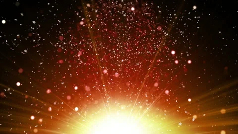Luminous sun and twinkling particles | Stock Video | Pond5