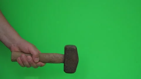 Lump Hammer D on Green Screen Chroma Key... | Stock Video | Pond5