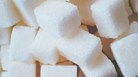 lump sugar in cubes.closeup.Abstract mot... | Stock Video | Pond5