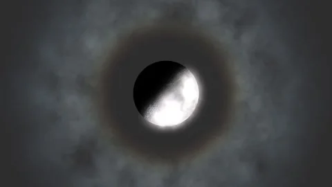 Lunar phase cycle animation background | Stock Video | Pond5