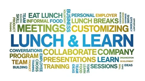 Lunch & learn animated word cloud,animat... | Stock Video | Pond5