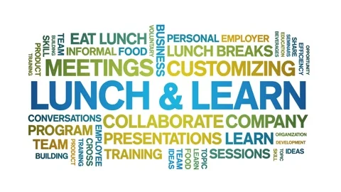 Lunch & learn animated word cloud,animat... | Stock Video | Pond5