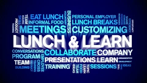 Lunch & learn animated word cloud,animat... | Stock Video | Pond5