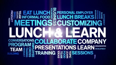 Lunch & learn animated word cloud,animat... | Stock Video | Pond5