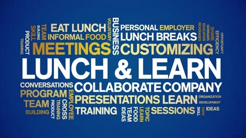 Lunch & learn animated word cloud,animat... | Stock Video | Pond5