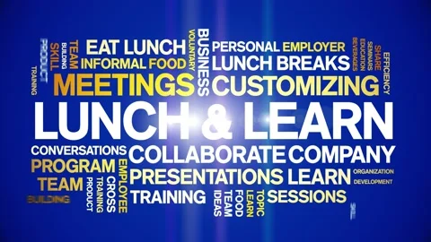 Lunch & learn animated word cloud,animat... | Stock Video | Pond5