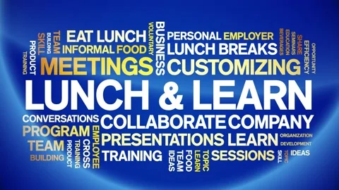 Lunch & learn animated word cloud,animat... | Stock Video | Pond5