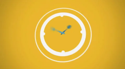 Lunch time clock symbol flat animation | Stock Video | Pond5