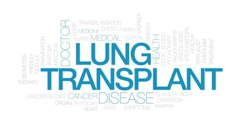 Lung transplant animated word cloud. Kin... | Stock Video | Pond5