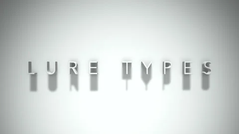 lure types 3D title animation with shado... | Stock Video | Pond5