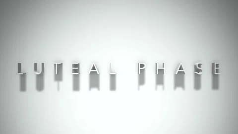 luteal phase 3D title animation white te... | Stock Video | Pond5