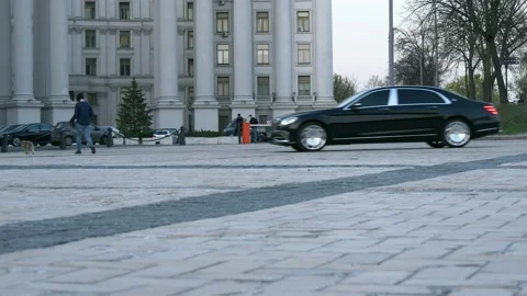 Luxurious Business Class Car Arrives to ... | Stock Video | Pond5