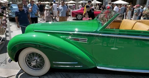 Luxurious car models on Rodeo Drive in B... | Stock Video | Pond5