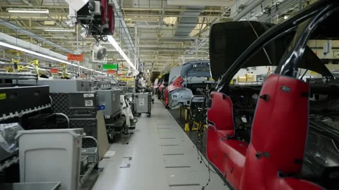 Luxury car production line showing car c... | Stock Video | Pond5