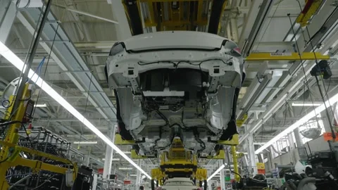 Luxury car production line showing car c... | Stock Video | Pond5