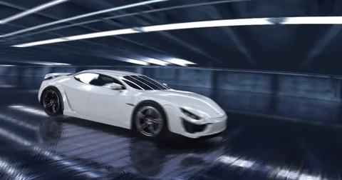 Luxury concept sports car animation with... | Stock Video | Pond5
